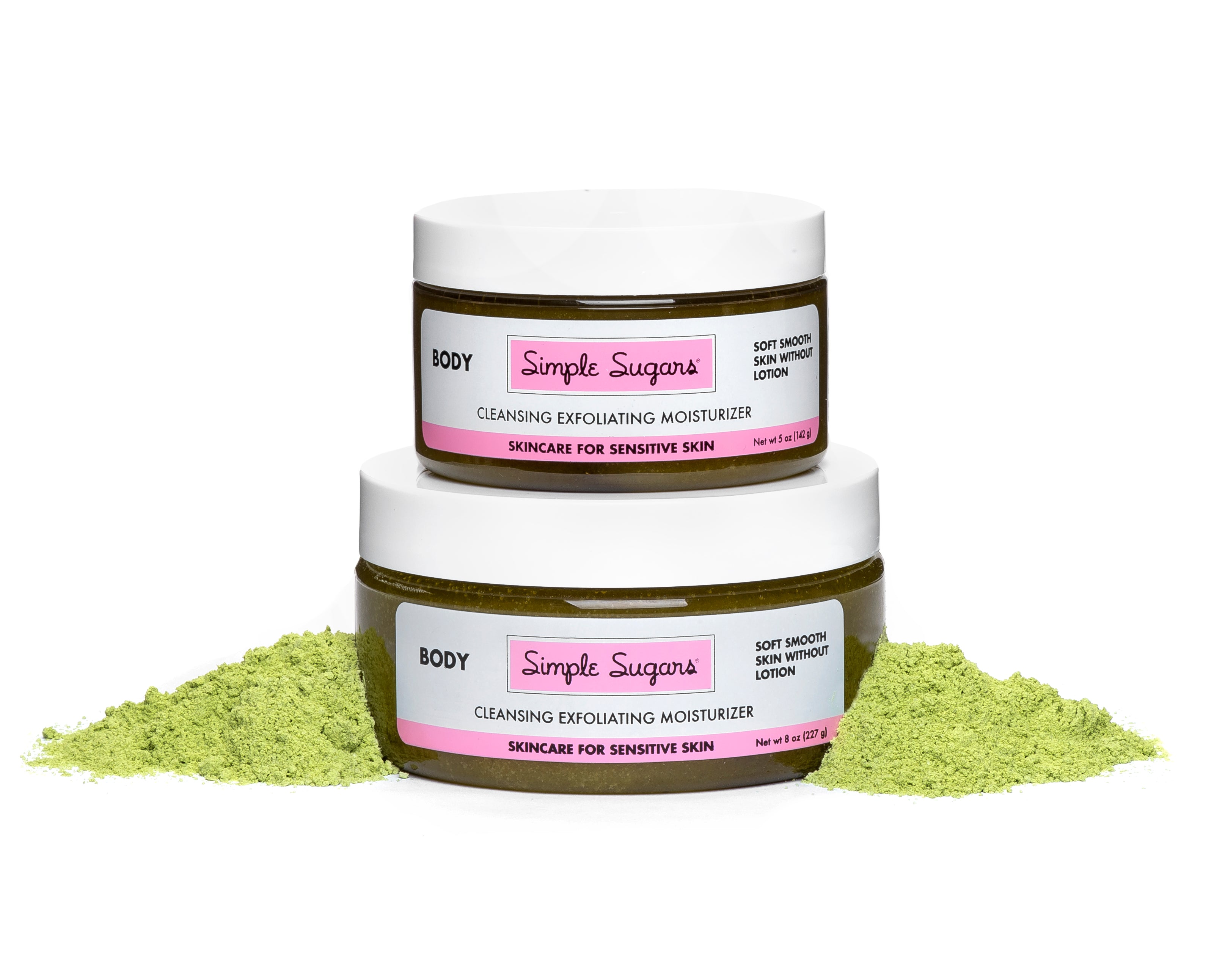 Simple Sugars Green Tea Body Cleansing Exfoliating Moisturizer